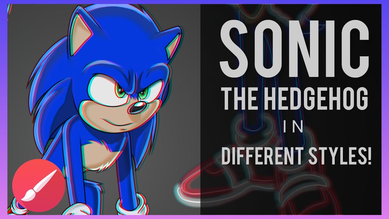 Infinite Painter- Sonic the Hedgehog in Different Styles! 🦔| AW ...