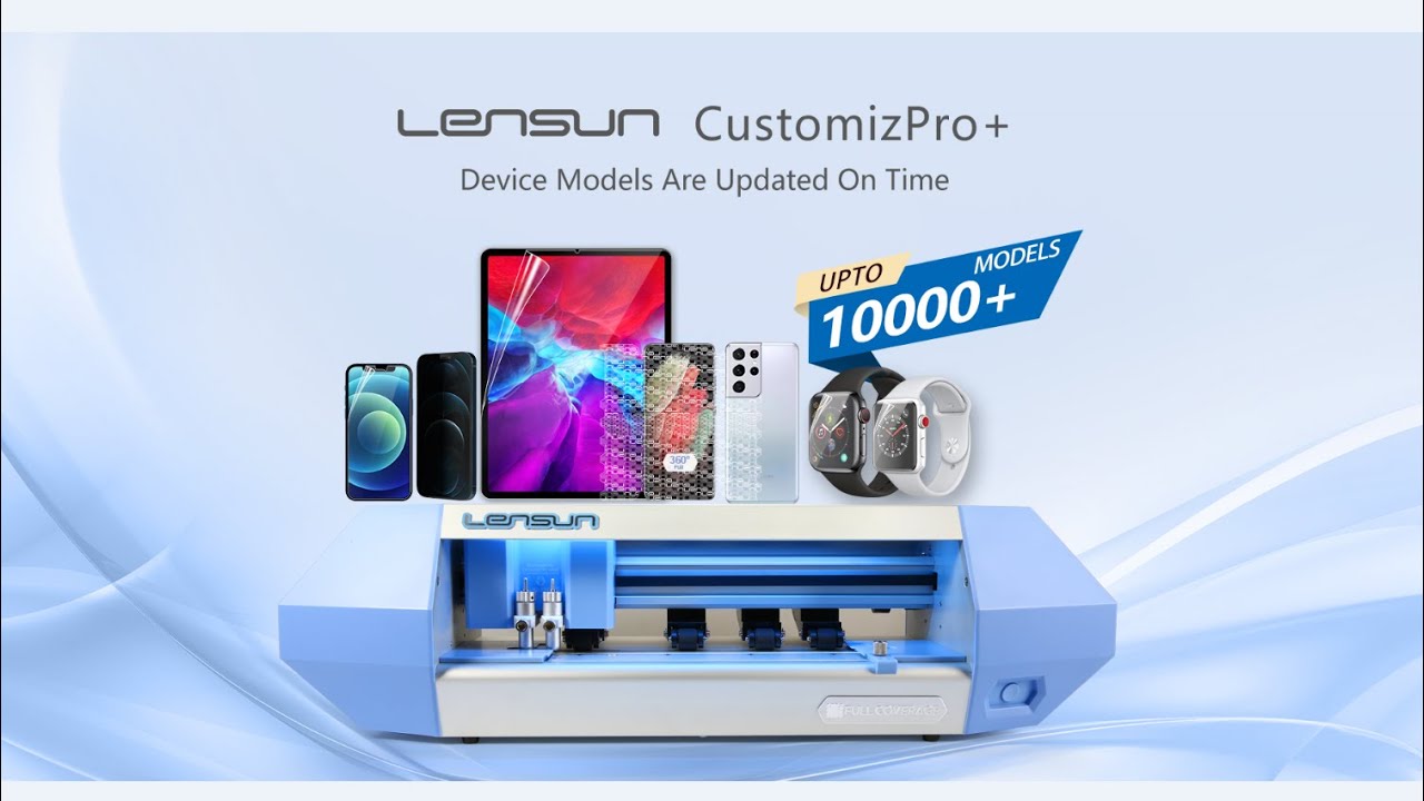What is Screen Protector Cutting Machine - Lensun CustomizPro+ - YouTube