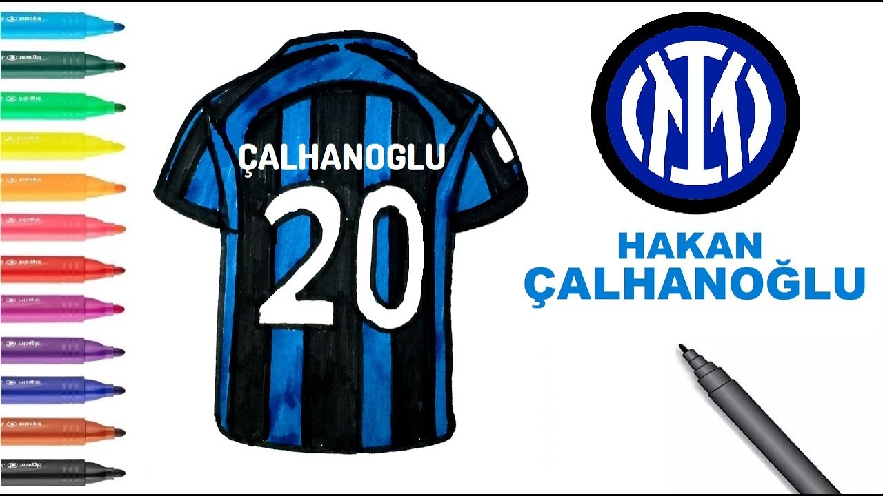 Easy Drawing Inter Jersey I Kolay Hakan Çalhanoğlu İnter Forma Çizimi ...