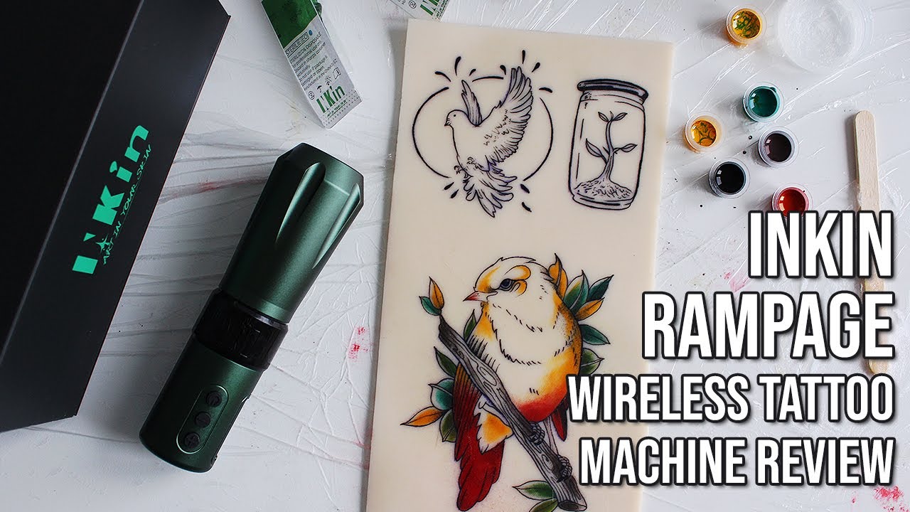 Testing the INKIN Rampage Wireless Tattoo Machine | Unboxing & First ...
