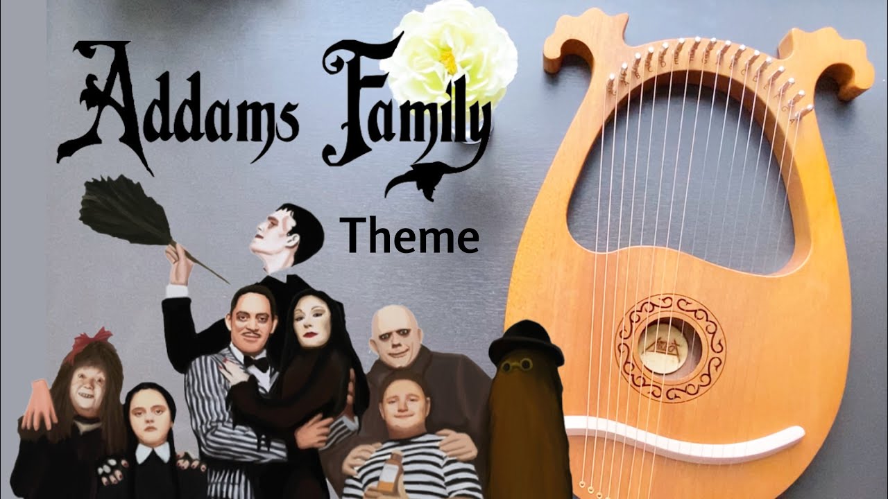 The Addams Family (Theme Song) | Lyre Harp Cover (with notes) - YouTube