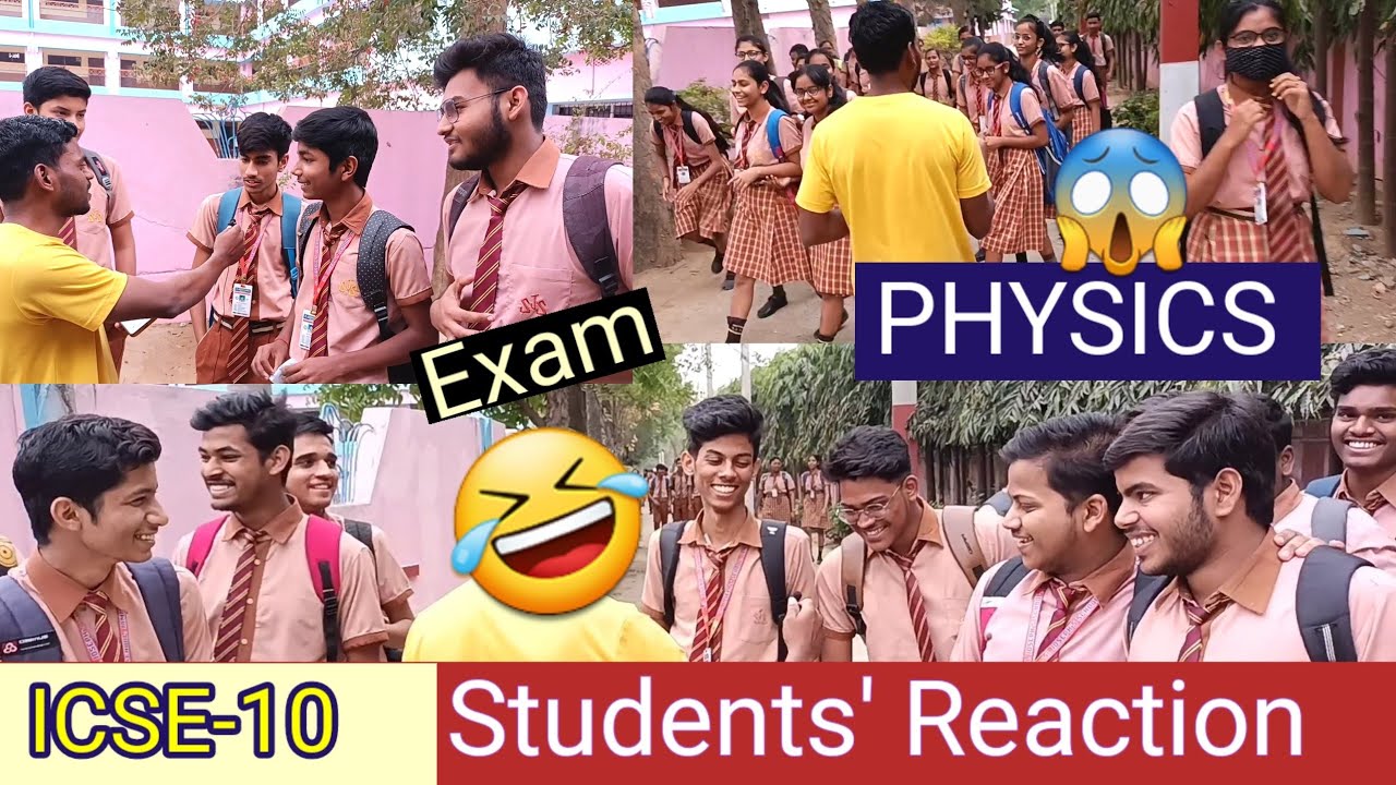 SJSJ Student's reaction after Icse10 physics exams 2023| 😅 students ...