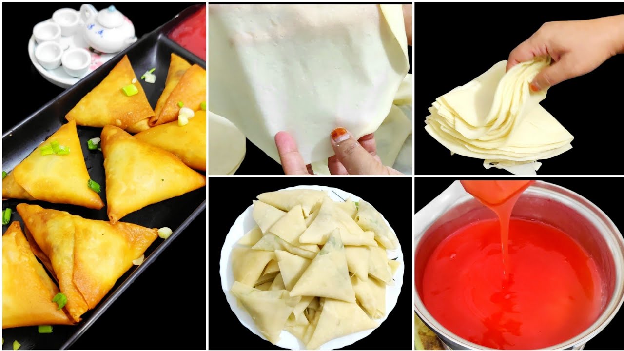Crispy Mini Chicken Samosa with Sheet And Red Sauce Recipe क्रिस्पी ...