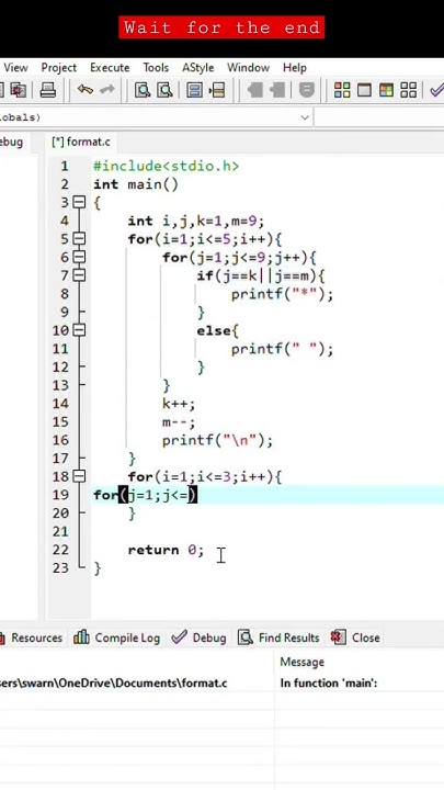 Lets Make Y Pattern In C Language Clanguage Shorts Yearofyou Coding Programming Youtube