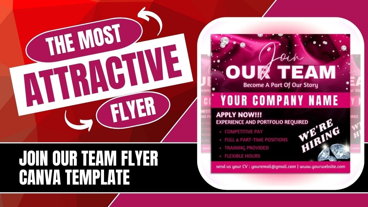 Join Our Team Flyer, Canva Template. - YouTube