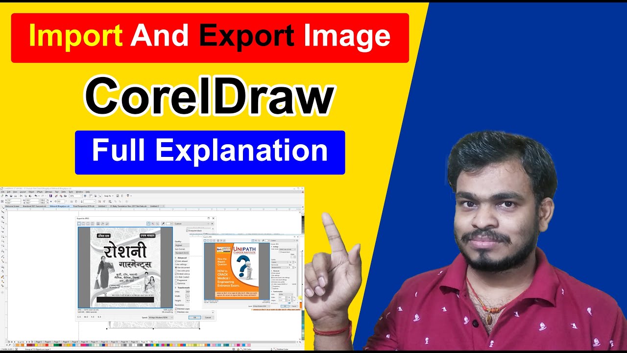 import and export in coreldraw | how to use import and export in ...