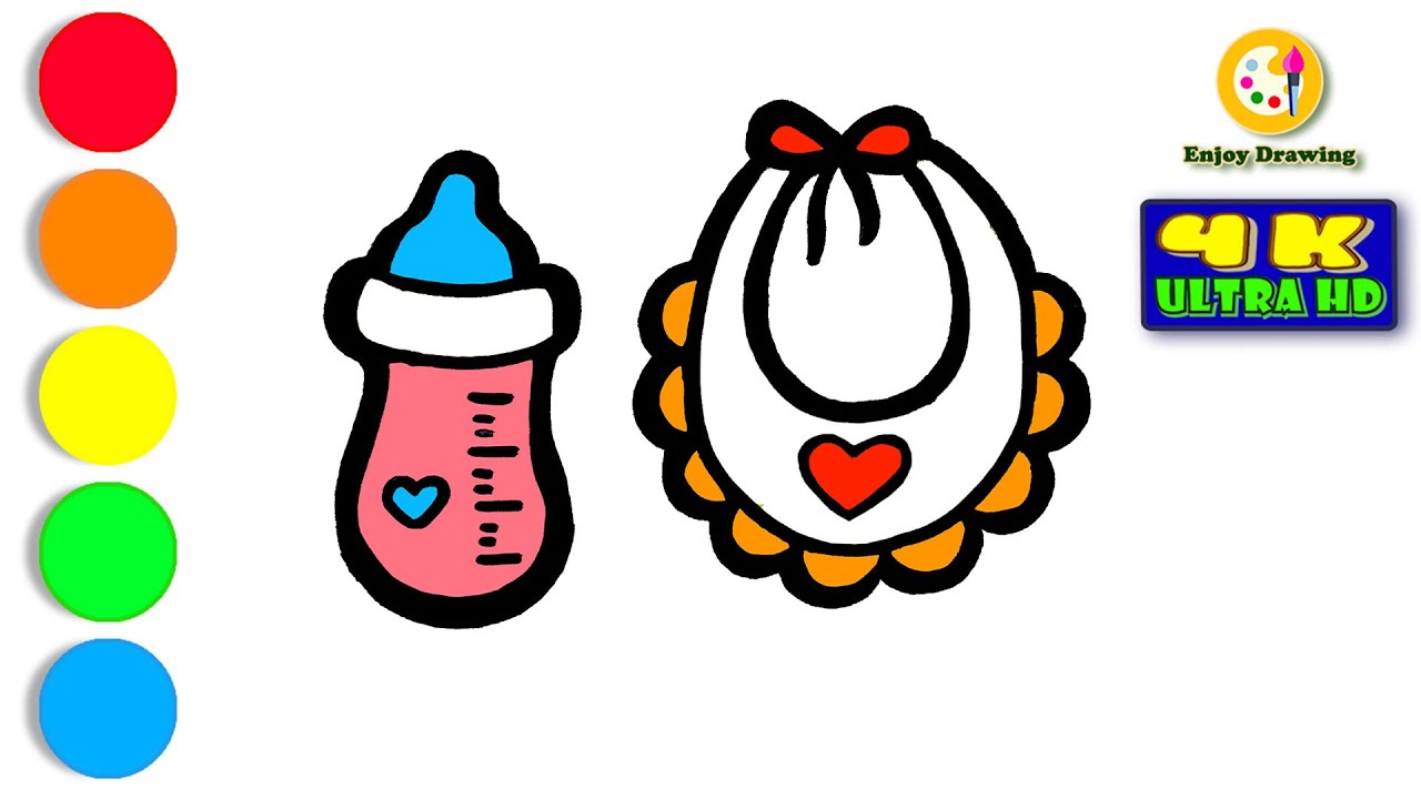 BABY BOTTLE Drawing: How to Draw BABY BOTTLE EASY for Beginners | ENJOY ...