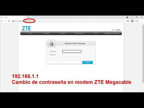 Solución!!! Cambio de contraseña modem ZTE Megacable Fibra óptica ...