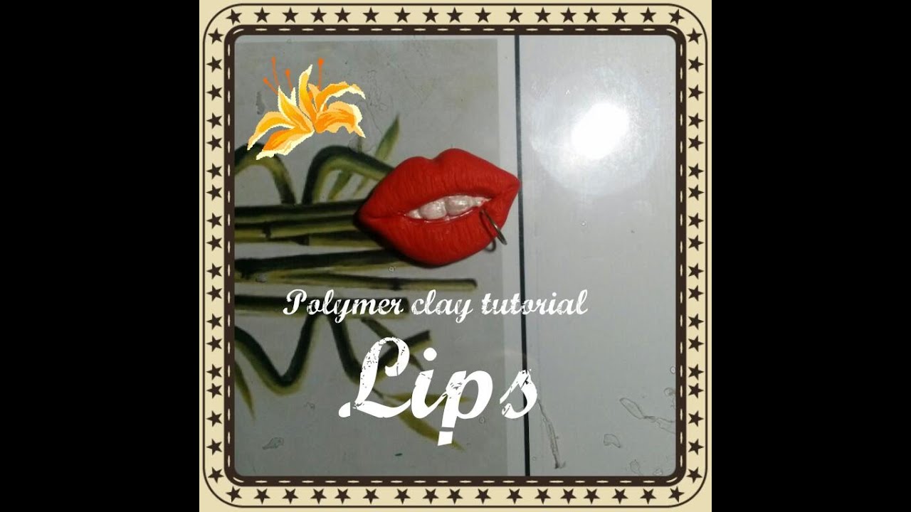 Polymer clay tutorial-pierced lips. Easy/DIY - YouTube