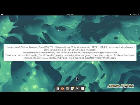 How to install Eclipse Temurin OpenJDK 17 in Manjaro Linux 23 with JAVA_HOME Environment ...