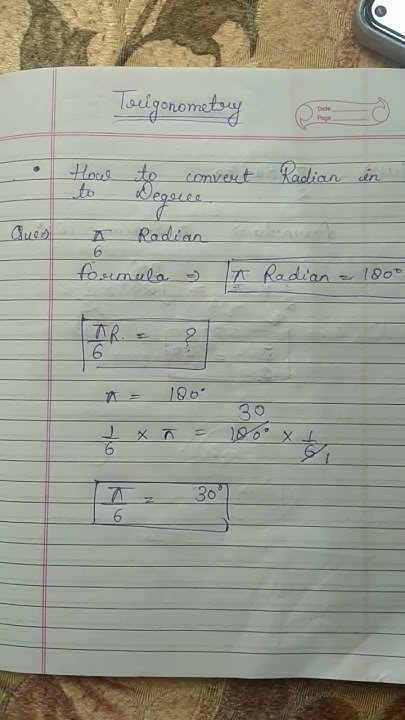 How to convert Radian into Degree - YouTube