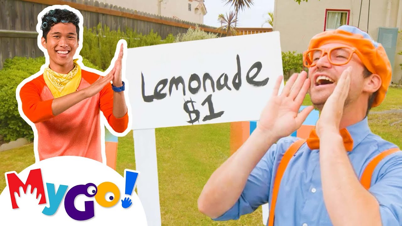 How to Run a Lemonade Stand! | Learn ASL with Blippi | American Sign ...