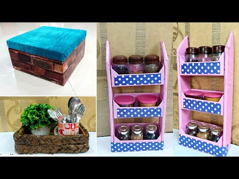 3 Useful Cardboard Boxes crafts you can make easily at home/cool ...