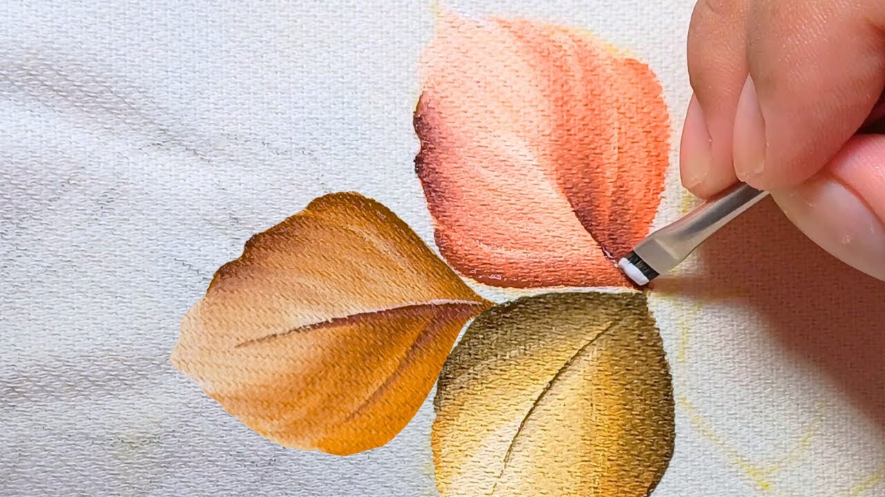 Como Pintar Folhas Secas em Tecido 🎨🍂 - YouTube