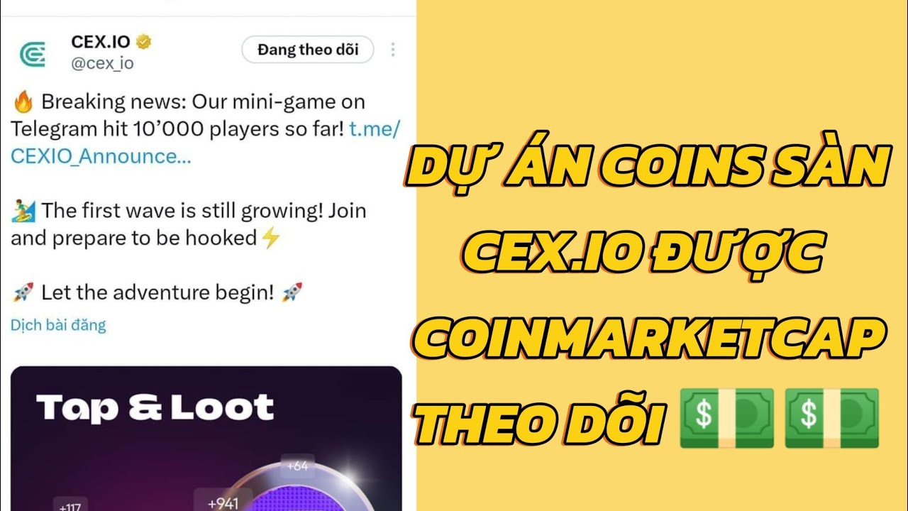 HƯỚNG DẪN ĐÀO COINS SÀN CEXP CỦA SÀN CEX.IO ĐƯỢC COINS MARKETCAP THEO ...