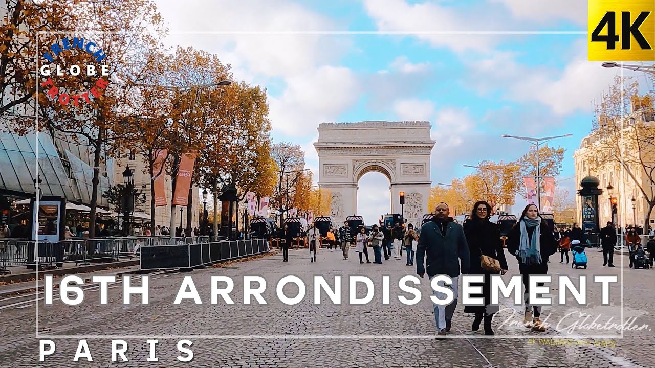PARIS 16th ARRONDISSEMENT 🇫🇷Champs Elysées - Avenue Foch 4K Wealthy ...