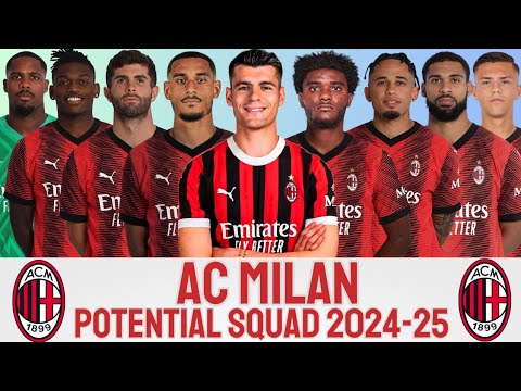 AC MILAN POTENTIAL SQUAD 2024/25 SEASON | AC MILAN 2024/25 | SERIE A ...