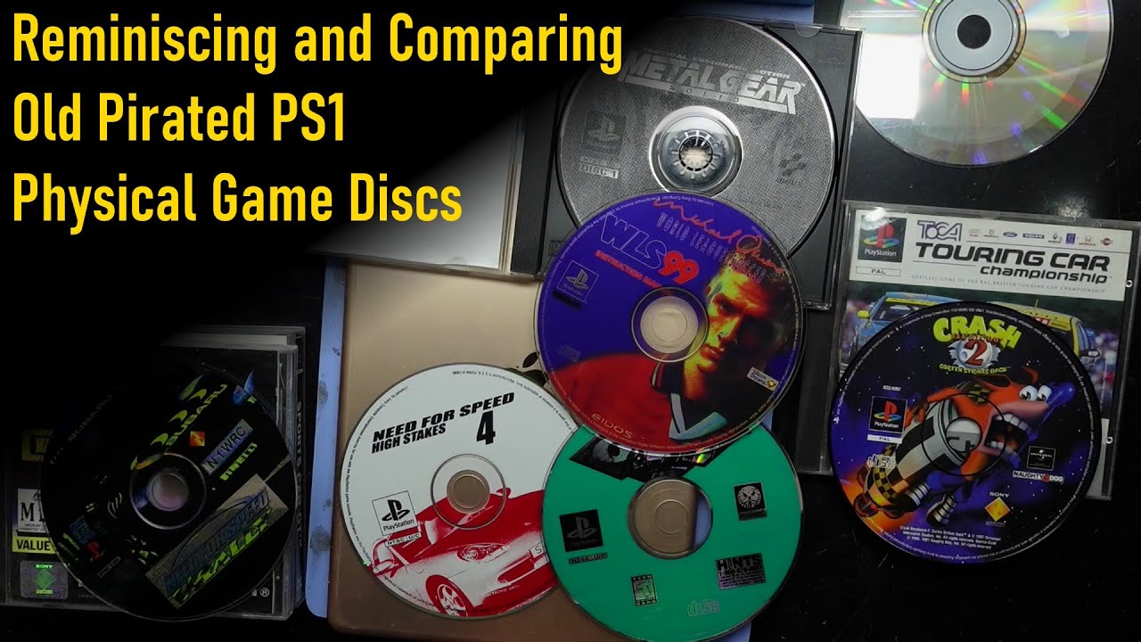 Having a look at the PS1 Games and comparing pirated game disc's - YouTube
