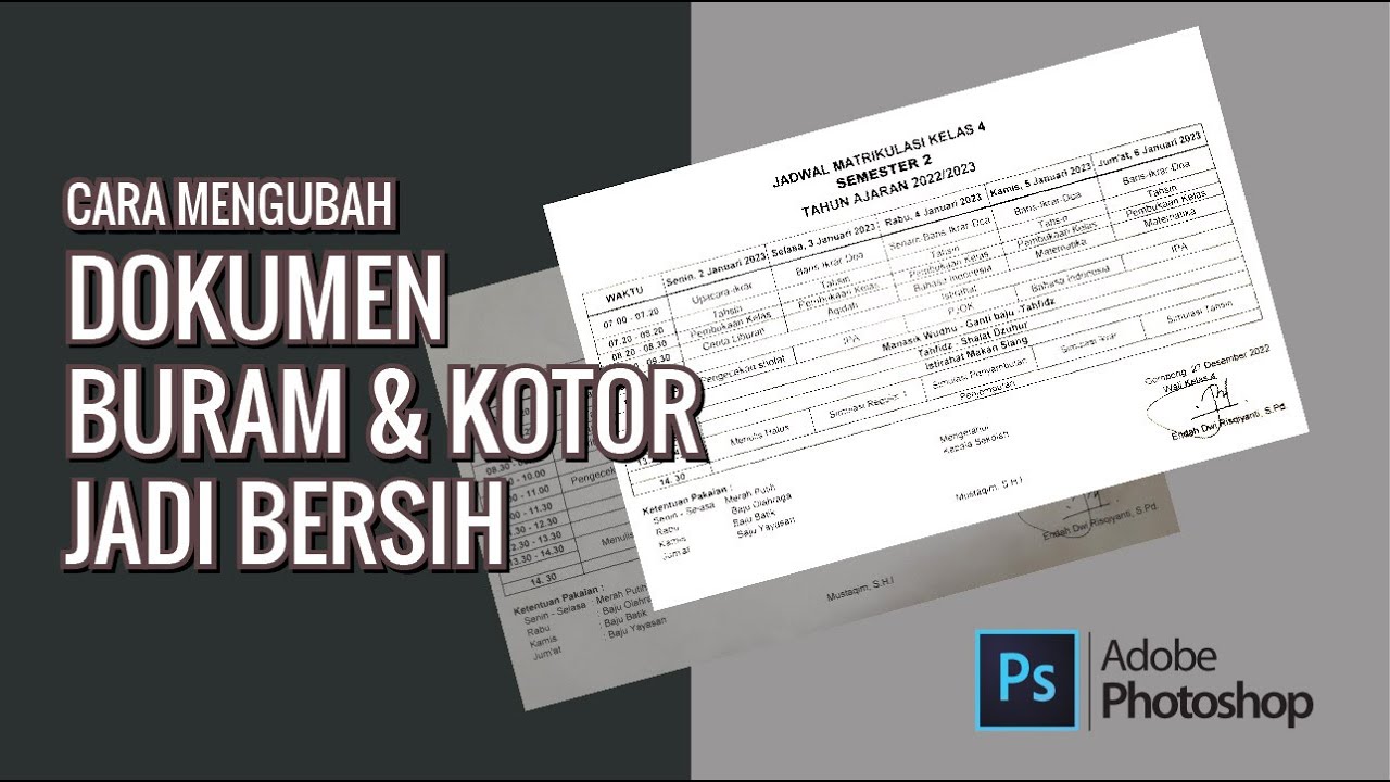 Cara Mengubah Dokumen scan/foto Buram dan kotor jadi Bersih - YouTube