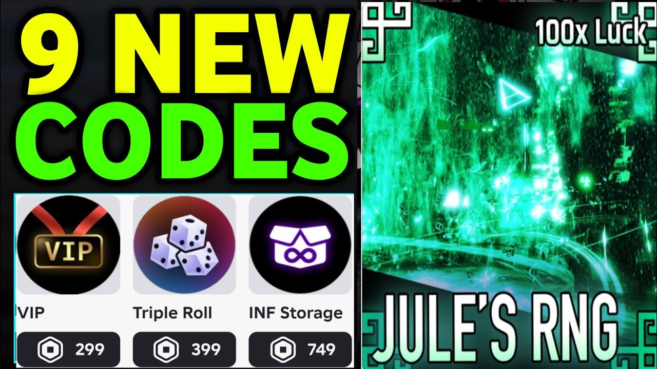 ⚠️UPDATE💥CODES⚠️ALL WORKING CODES FOR JULES RNG IN 2025 - ROBLOX JULES ...