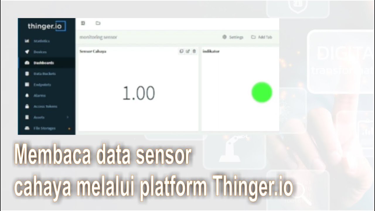 Projek IoT : Membaca data sensor di Thinger.io - YouTube
