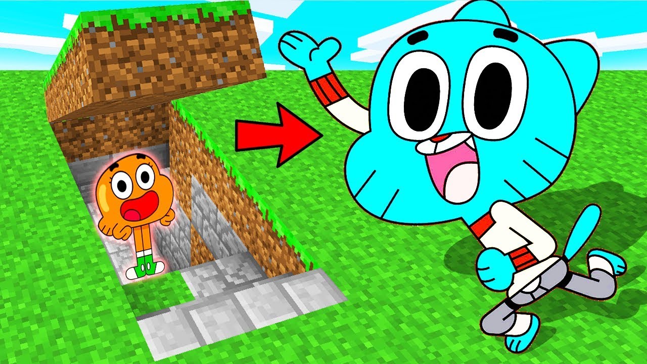 NOS ESCONDEMOS en el BÚNKER SECRETO de GUMBALL en MINECRAFT | MUNDO DE ...