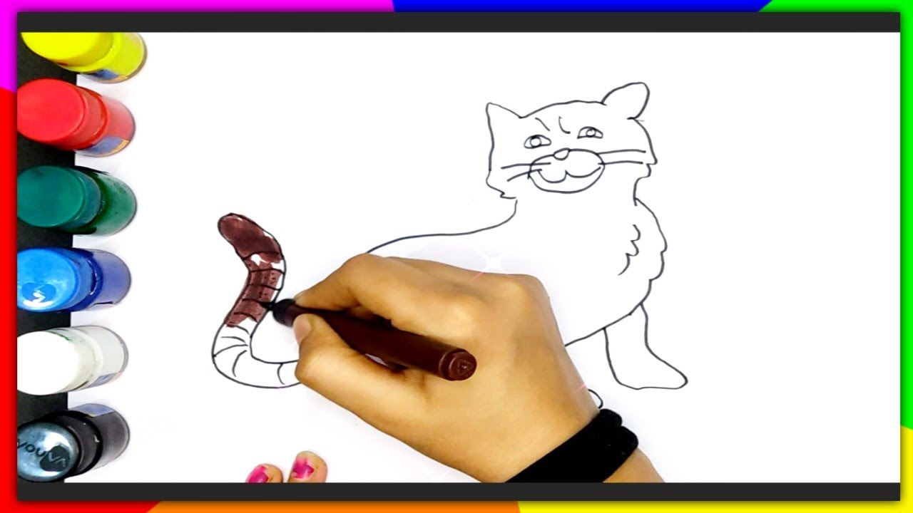 cat drawing video | billi ka photo kaise banate hai | - YouTube