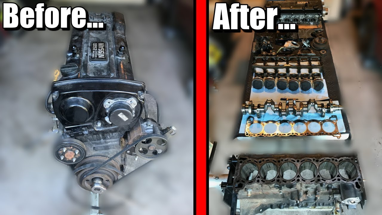 Complete R33 RB25 Tear down | We Found a Surprise.. | 300ZX RB25 Swap ...