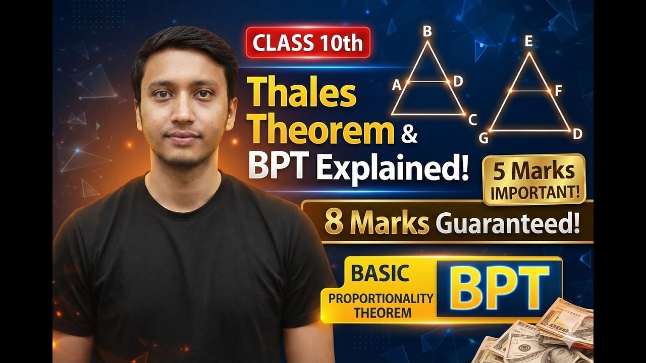 BPT Theorem Class 10 | Thales Theorem Explained in 10 Minutes | With ...