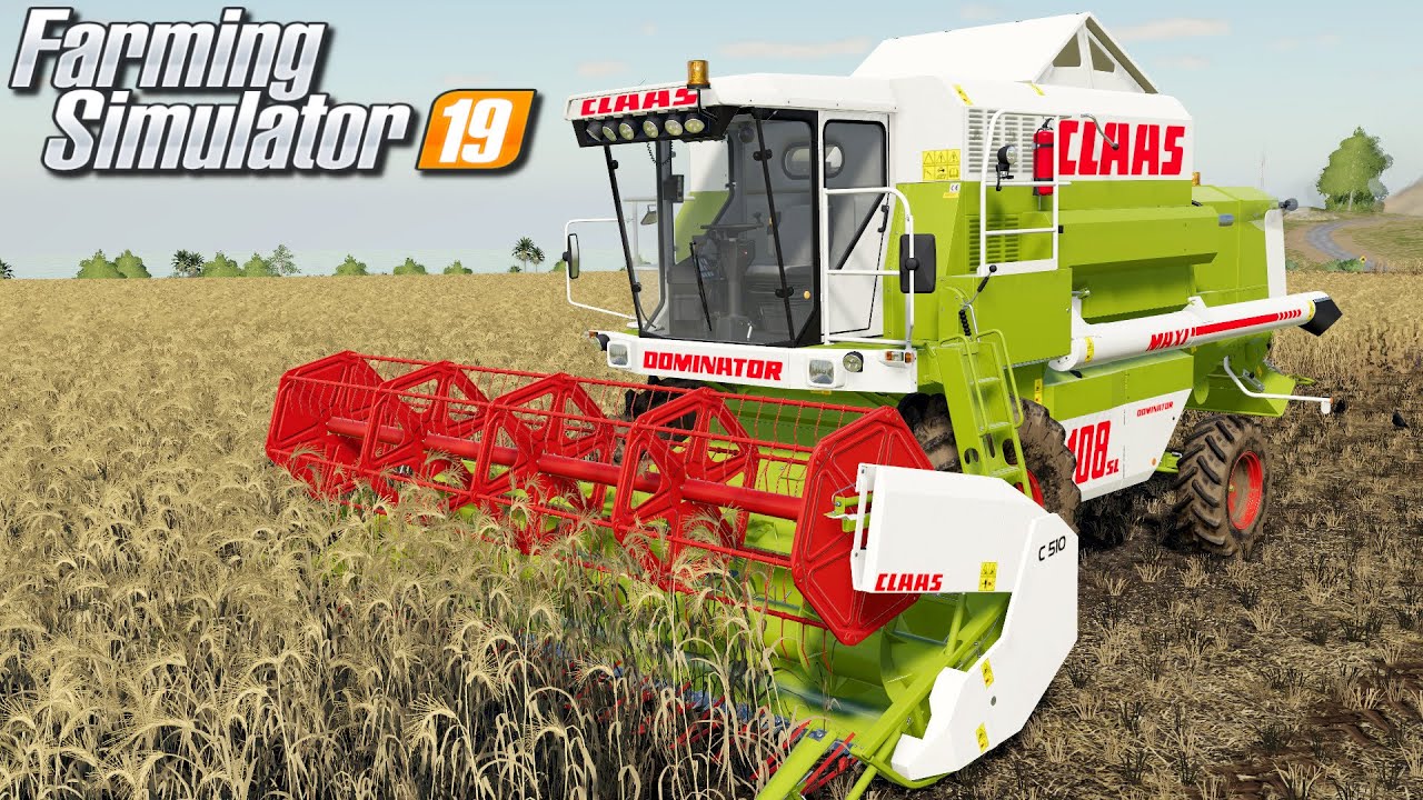 Żniwa kombajnem Claas Dominator - Farming Simulator 19 | #1 - YouTube
