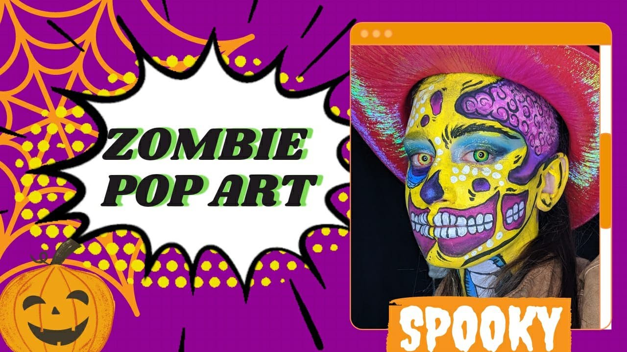 ZOMBIE POP ART / MakeUp Tutorial/ Halloween 2021 / #DesafioHalloween ...