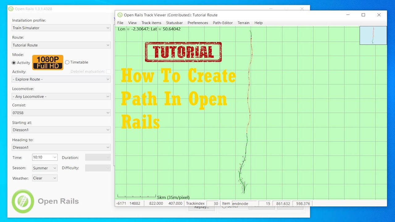 How To Create Path In Open Rails MSTS MSTSTutorials FHD 1080p How To Create Path In Open Rails MSTS MSTSTutorials FHD 1080p