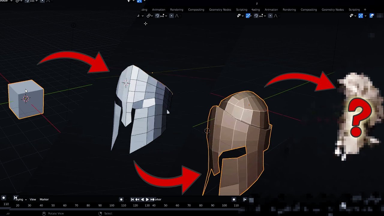 Creating a Spartan Helmet in Blender For Beginners! - YouTube