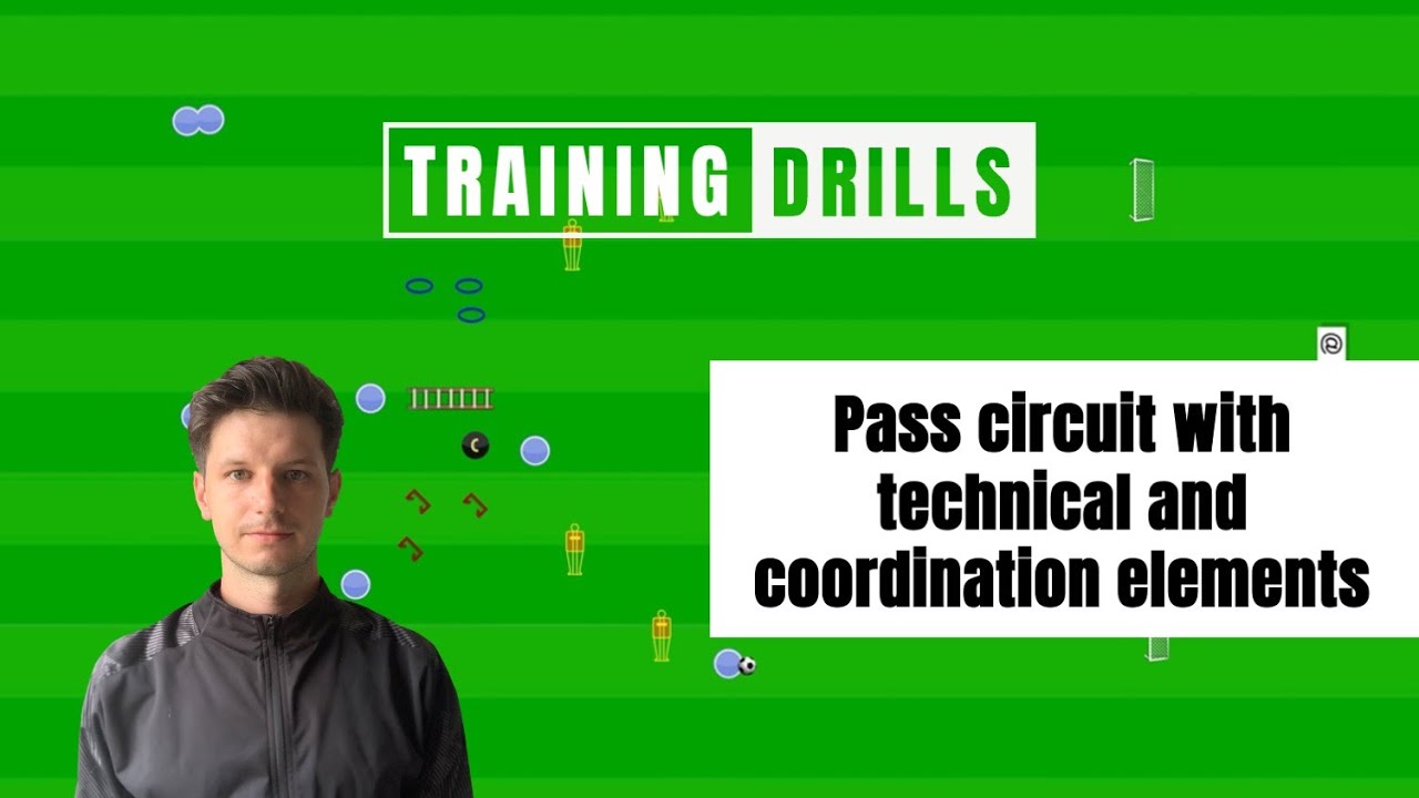 Passing drill with coordination and technical elements - YouTube