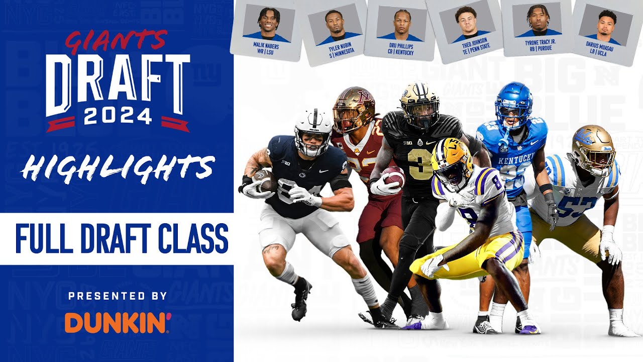 Every Pick, Every Highlight from the Giants' 2024 Draft Class | New ...