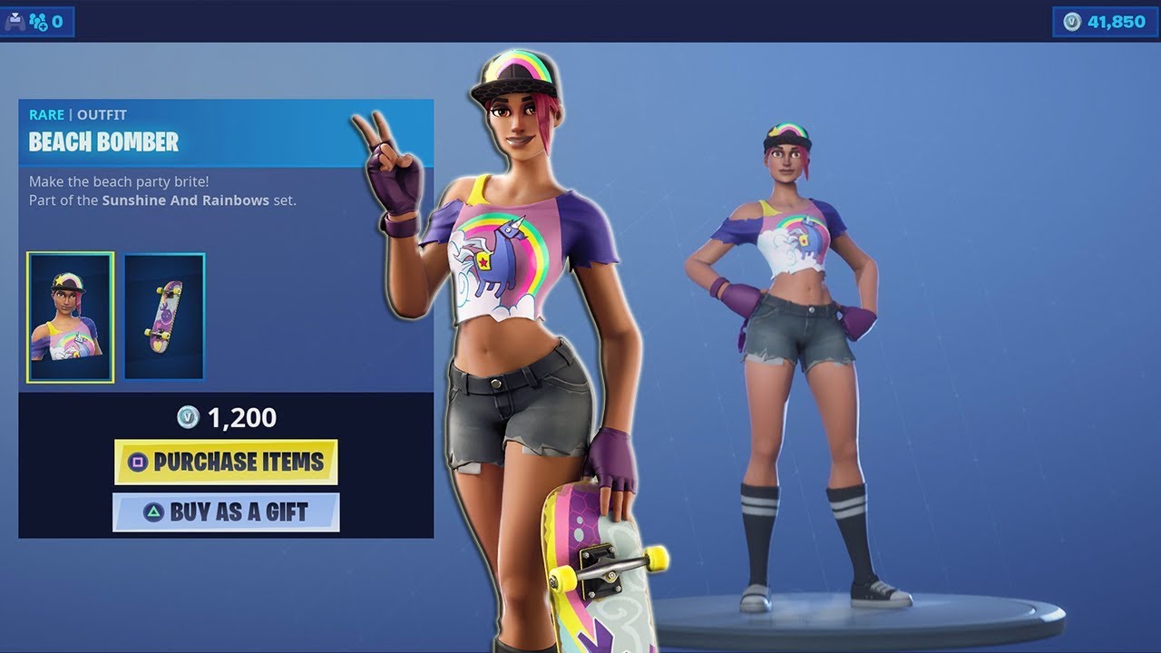 Buying The 'BEACH BOMBER' Complete Set! (40,000 V-Bucks Spending Spree ...