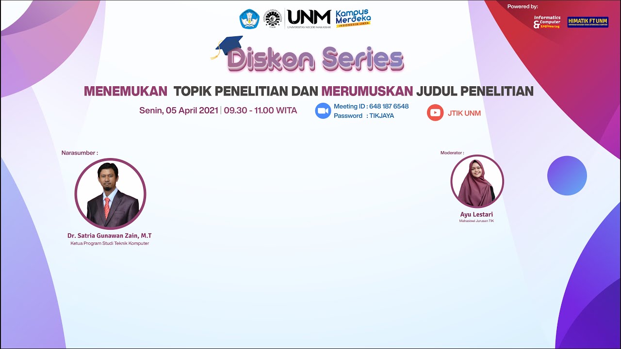 DISKON SERIES JTIK FT-UNM: "Menemukan Topik Penelitian dan Merumuskan ...