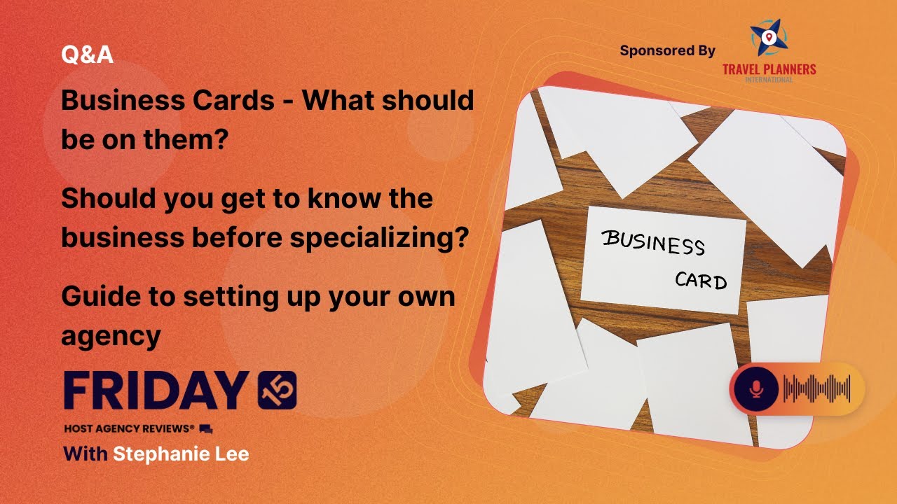 (116) Biz Cards, getting to know the biz before specializing, & guides ...