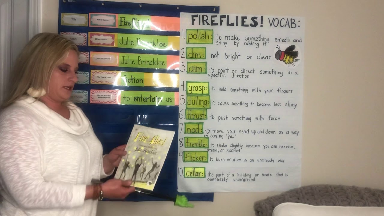 Fireflies Introduction (story elements & vocab.) - YouTube