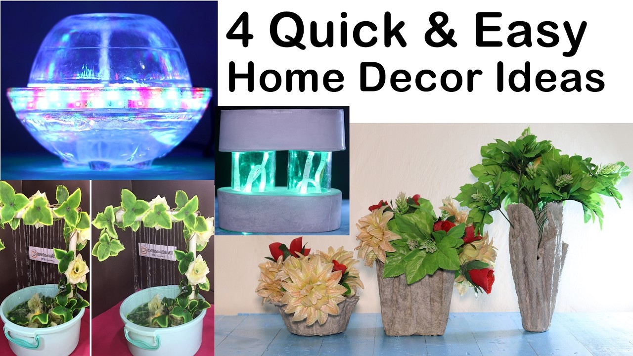 4 Quick & Easy Home Decor Ideas (Compilation) - YouTube