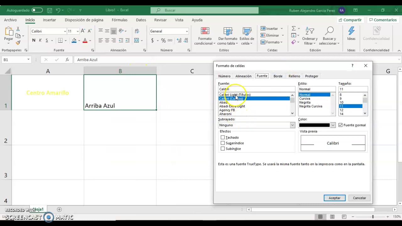 Excel para Primaria - Practicando - Alineaciones - YouTube