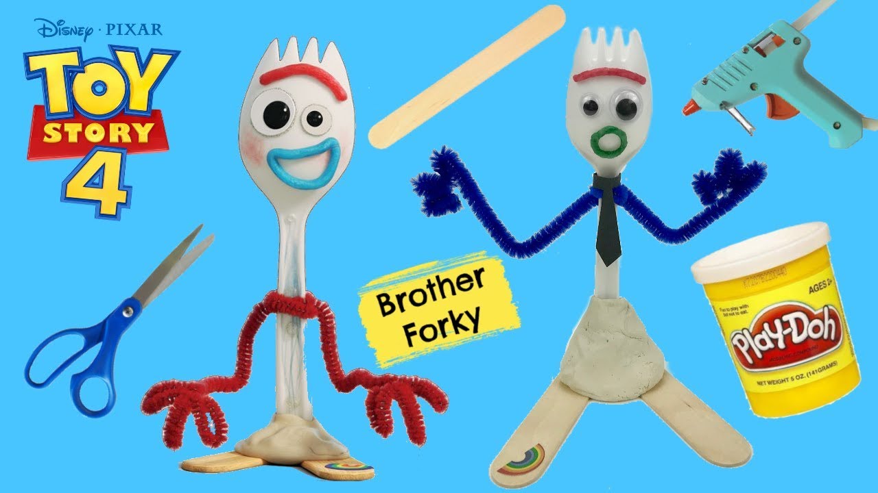 How To Make Forkys Brother Toy Story 4 Easy Tutorial! Custom Forky ...