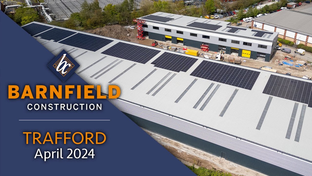 Barnfield Construction at Trafford Retail Park — April 2024 - YouTube