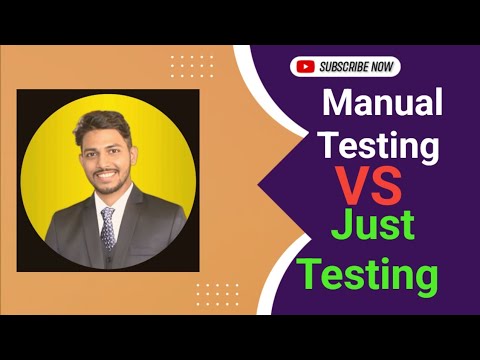 Manual Testing vs Just Testing | Awareness Post| Software Testing - YouTube