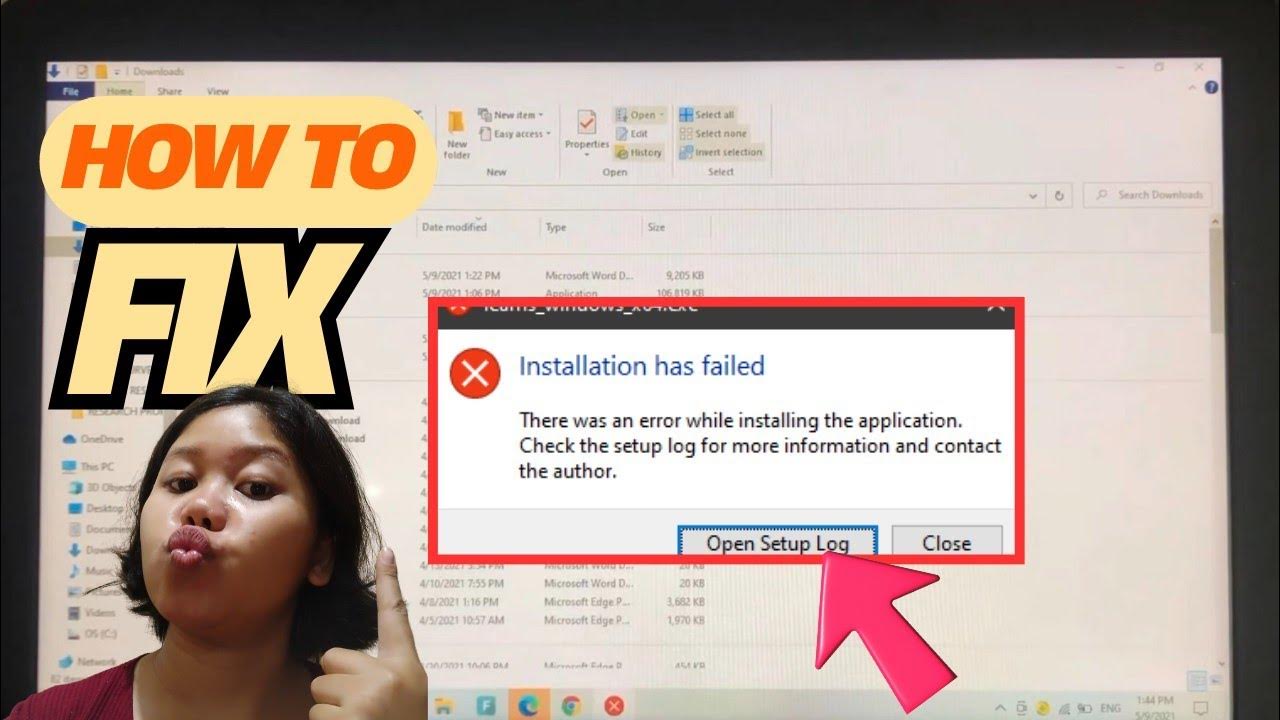 How to Fix Microsoft Teams Installation has Failed Open Setup Log - YouTube