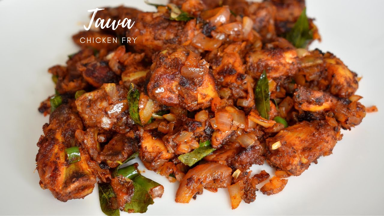 Spicy street style tawa chicken fry | Tawa chicken fry recipe in Tamil ...