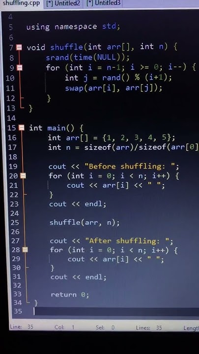 num shuffle c++#coders #coderstokyo #codemasters #codingninja #codelife #codinglife #code # ...