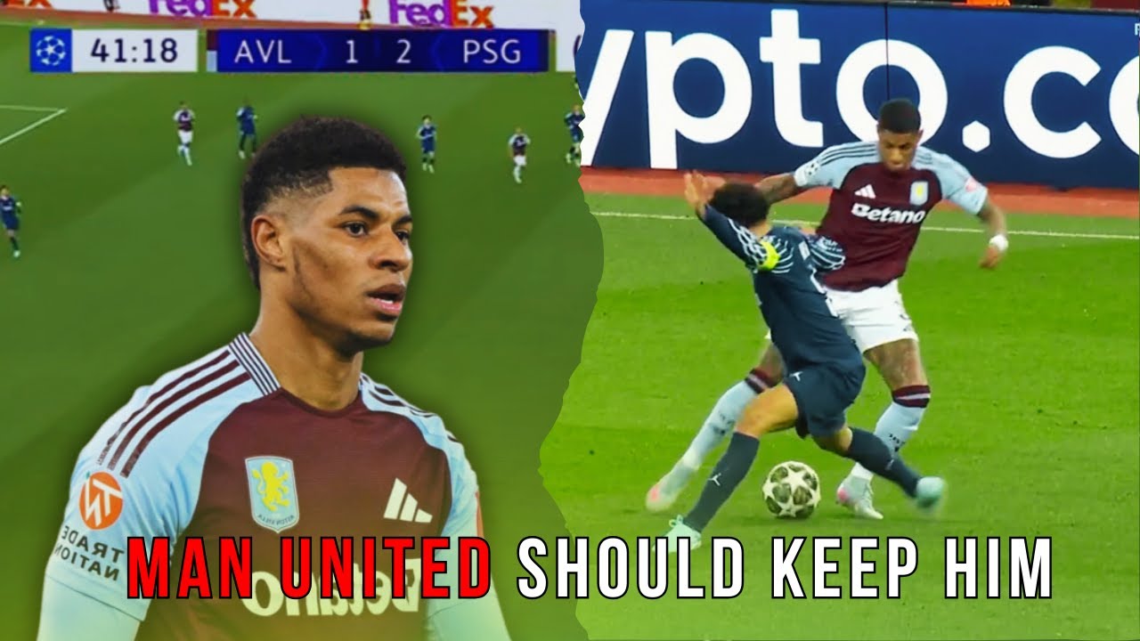 Marcus Rashford vs PSG | 15 April 2025 | UCL Quarter Final (With ...