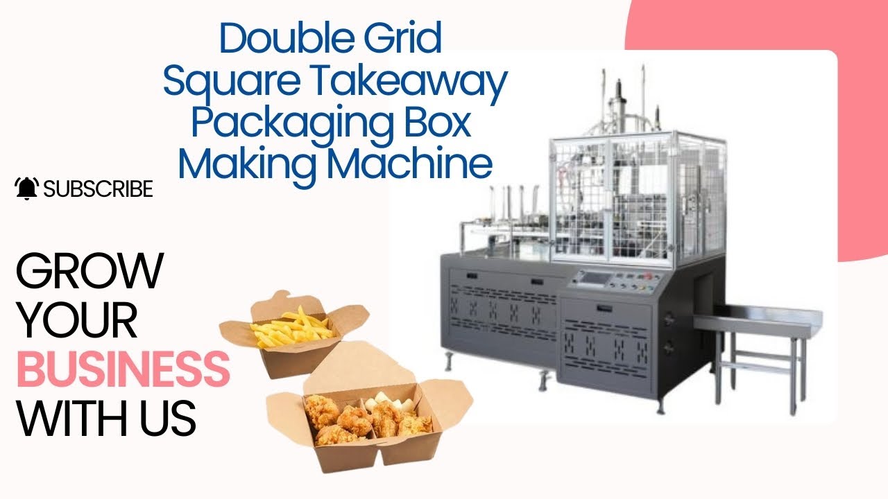 Double Grid Square Fried Chicken Takeaway Packaging Paper Box Making ...
