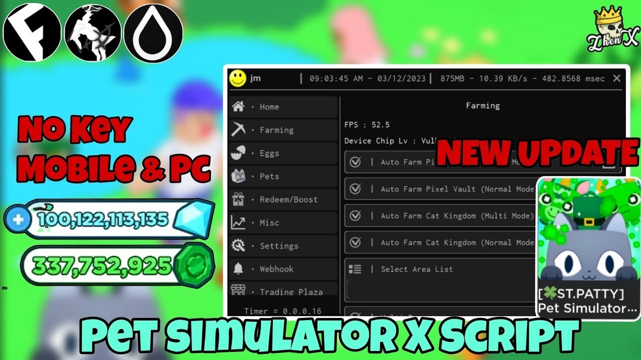 Pet Simulator X Script | Mobile & PC | No Key | Hydrogen • Fluxus - YouTube